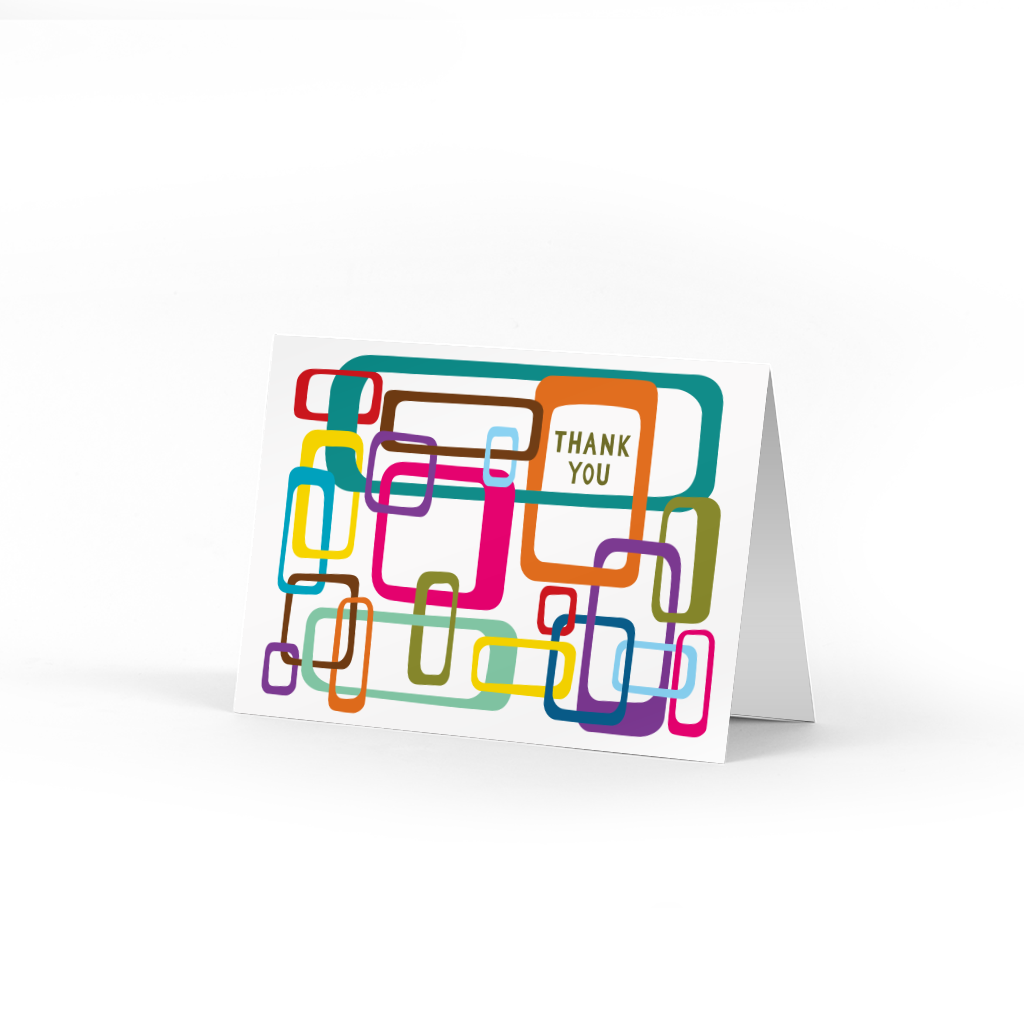 Mid-Century Loopy Thank You Note Cards – R. Nichols