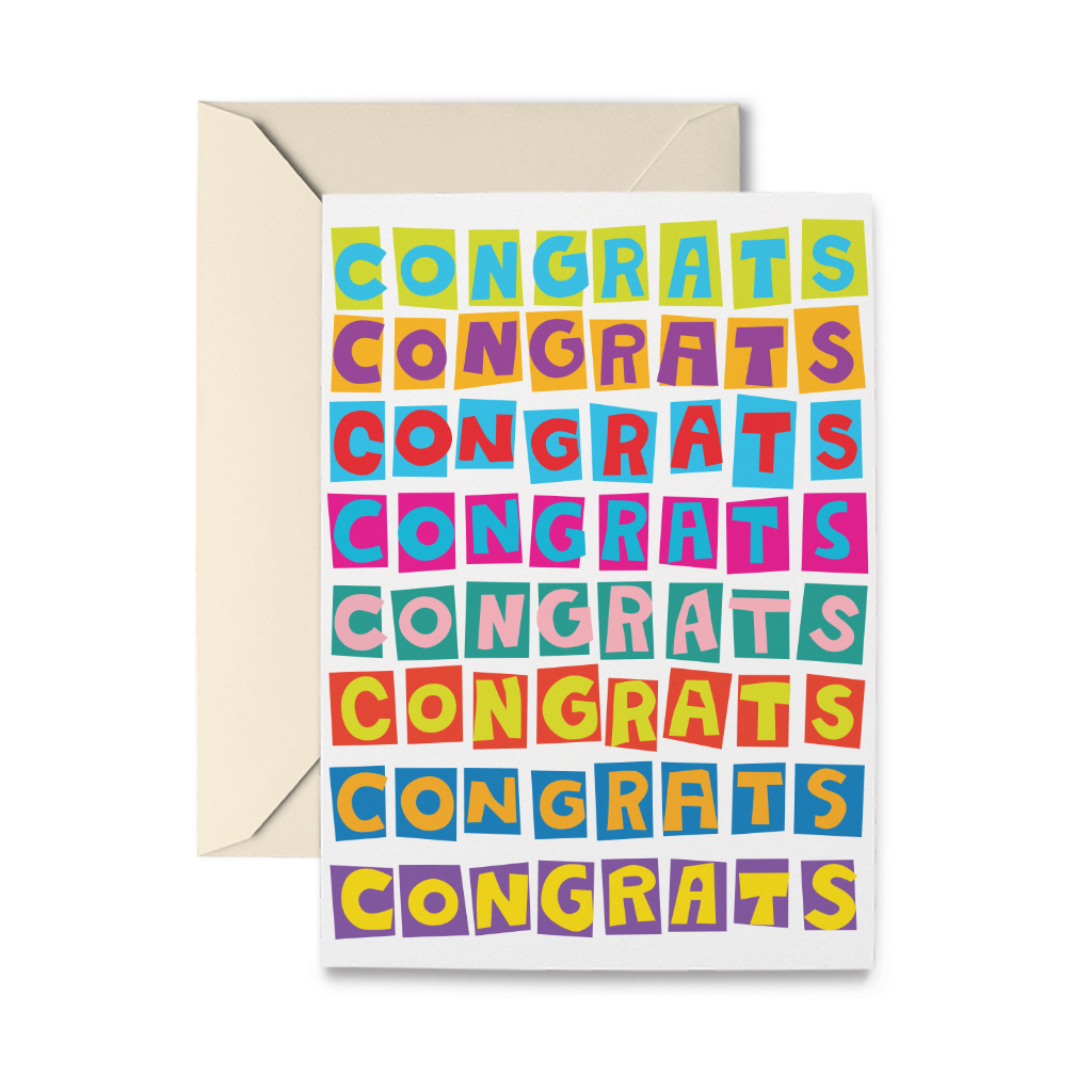 Many Congrats Greeting Card – R. Nichols