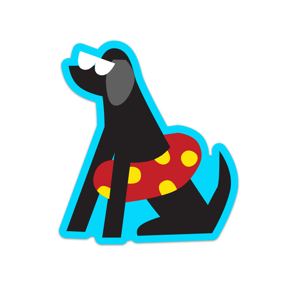 Swim Dog Sticker – R. Nichols