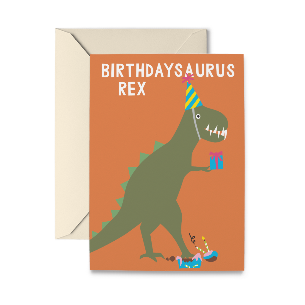 Birthday Rex Greeting Card – R. Nichols