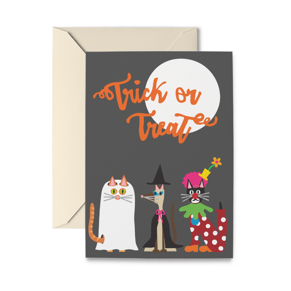 Halloween Cats Greeting Card – R. Nichols