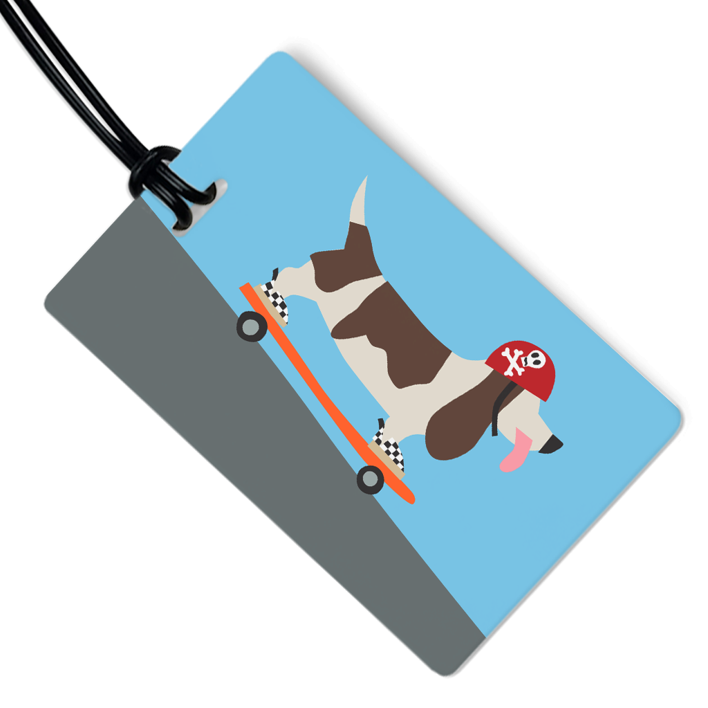 Skater Dog Luggage Tag – R. Nichols
