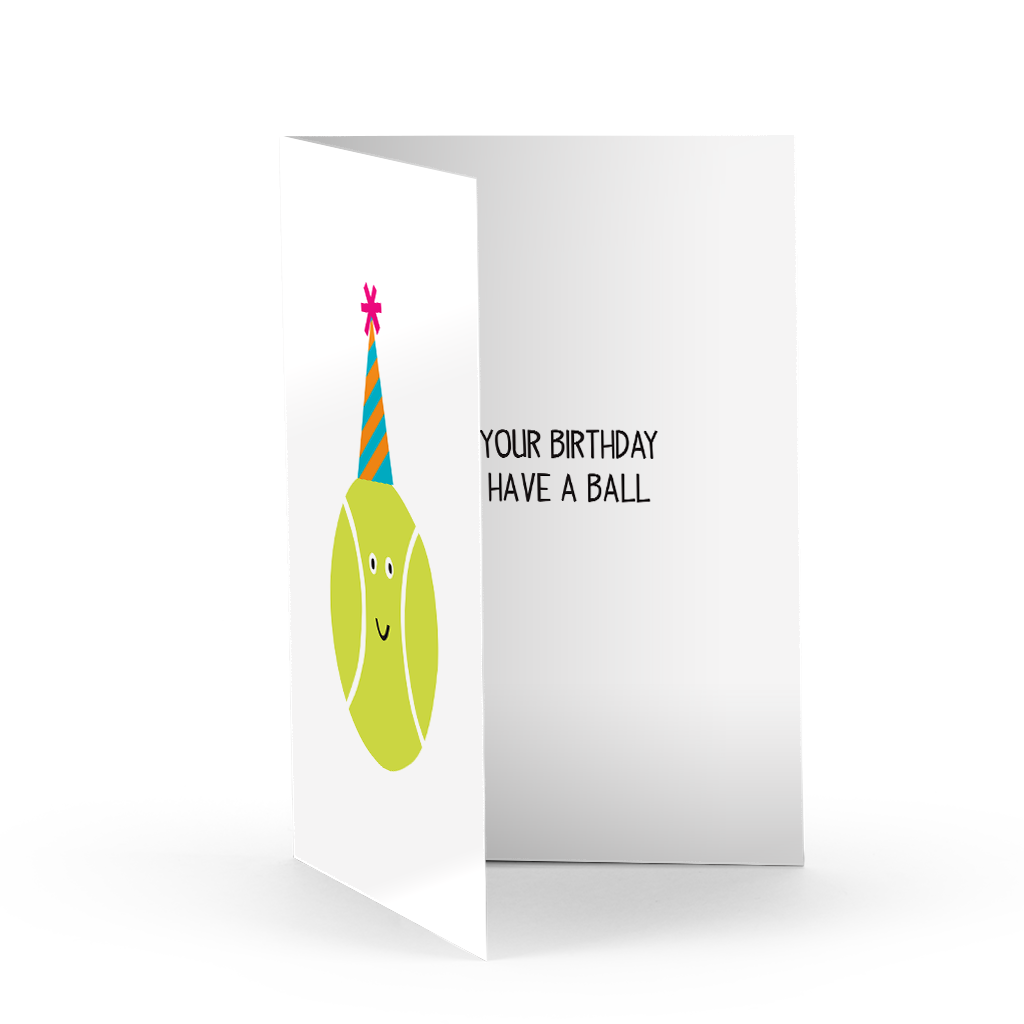 Tennis Ball Birthday Greeting Card – R. Nichols